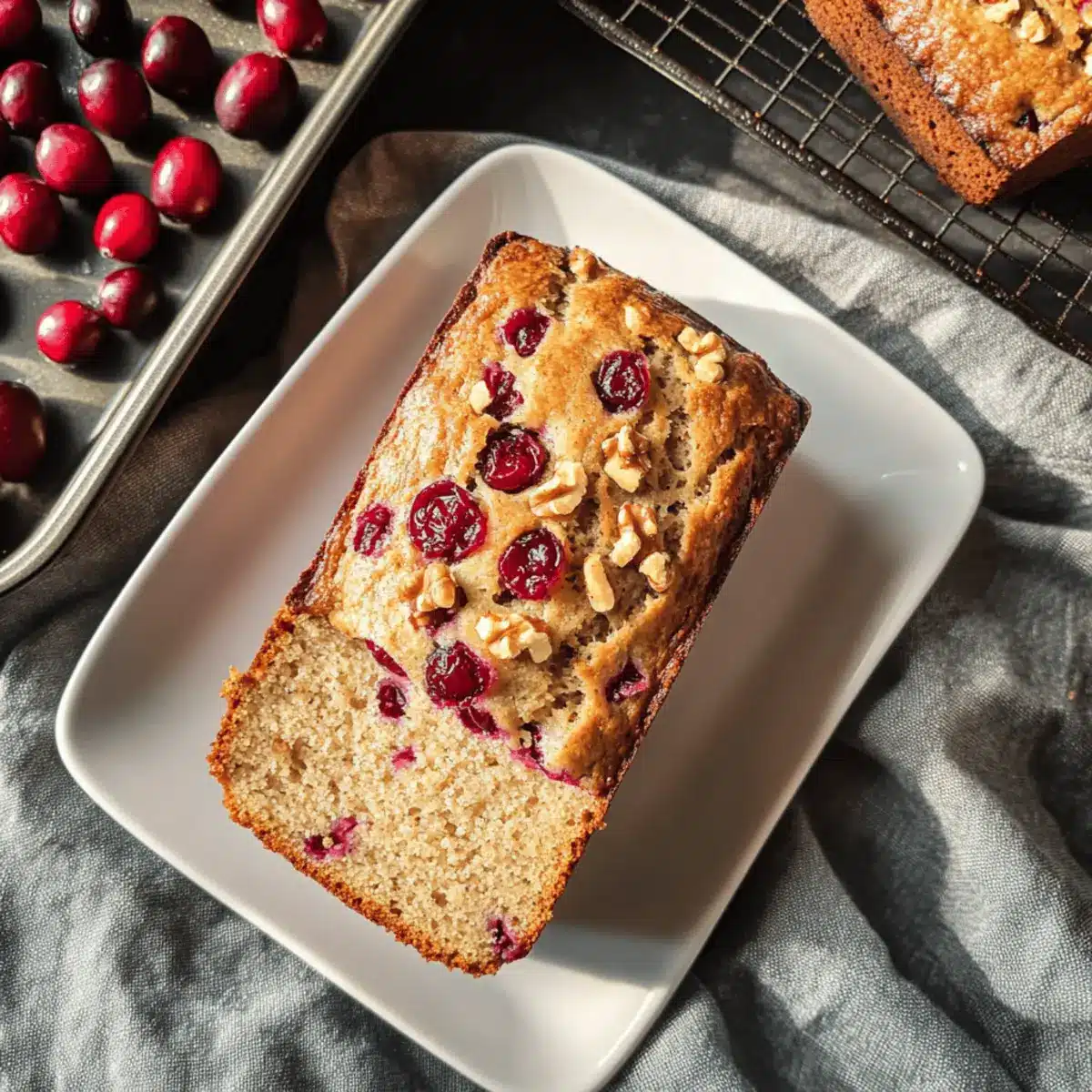 Mom's Irresistibly Moist Cranberry Walnut Bread Recipe