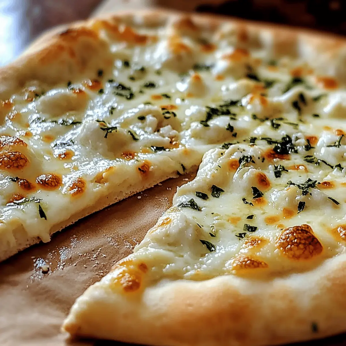 Irresistible White Pizza with Garlic and Creamy Bliss