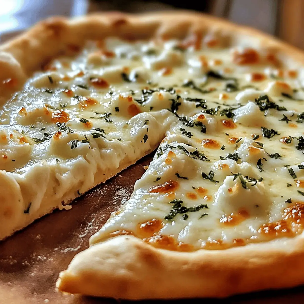 Irresistible White Pizza with Garlic and Creamy Bliss