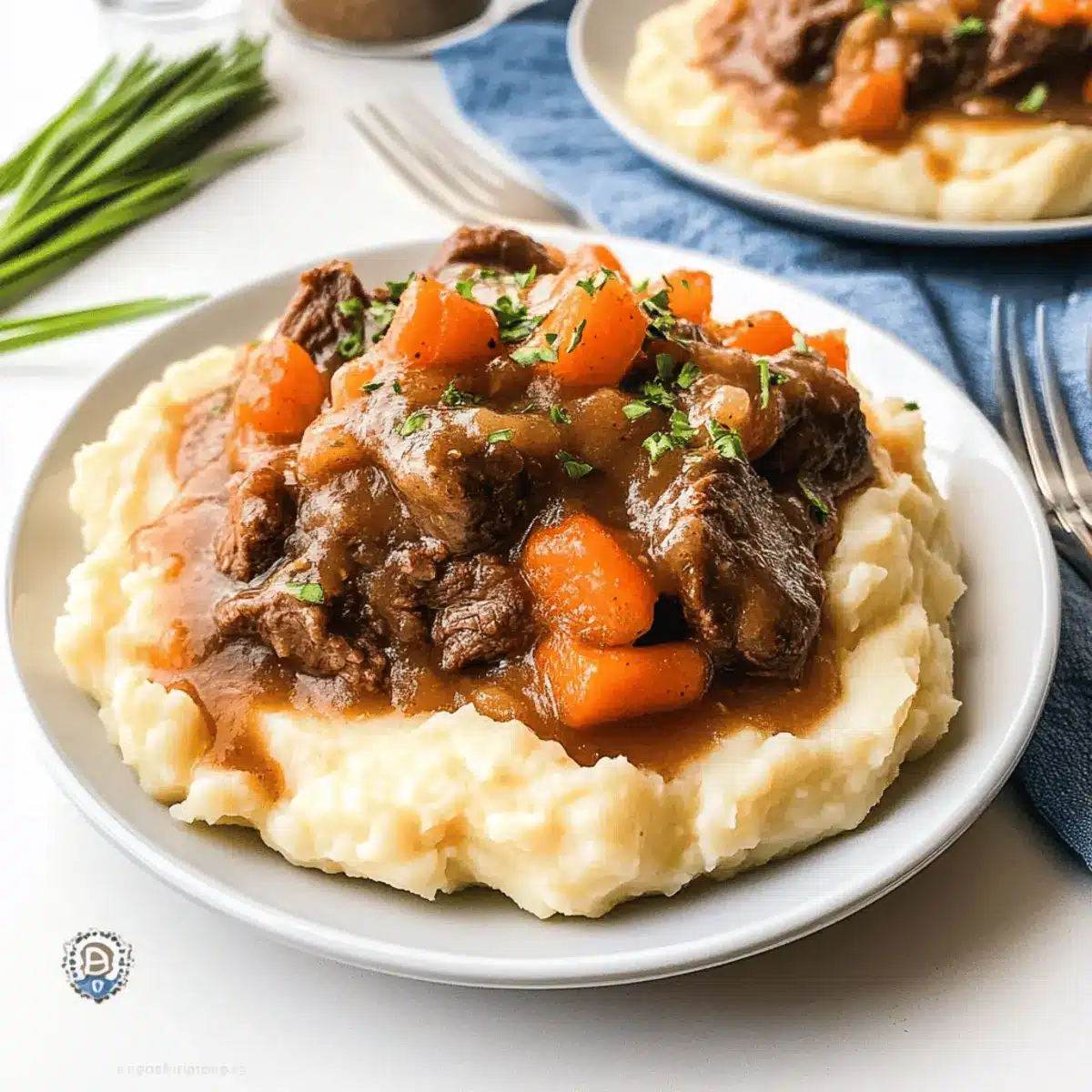 Ultimate Apple Cider Beef Stew over Creamy Mashed Potatoes