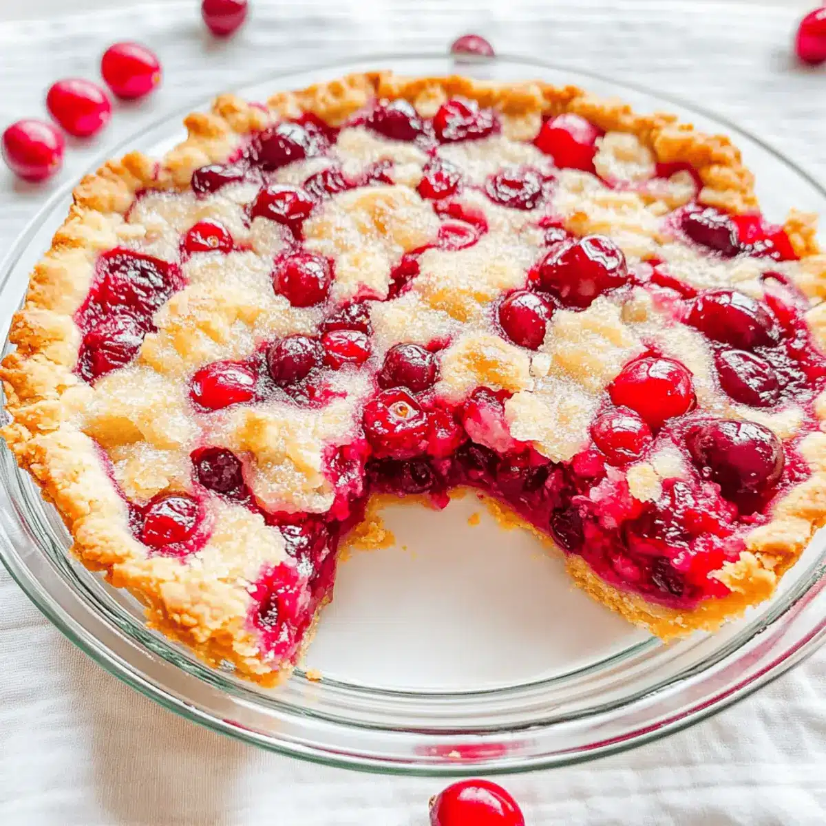 Delicious Crustless Cranberry Pie – A Cozy Holiday Treat