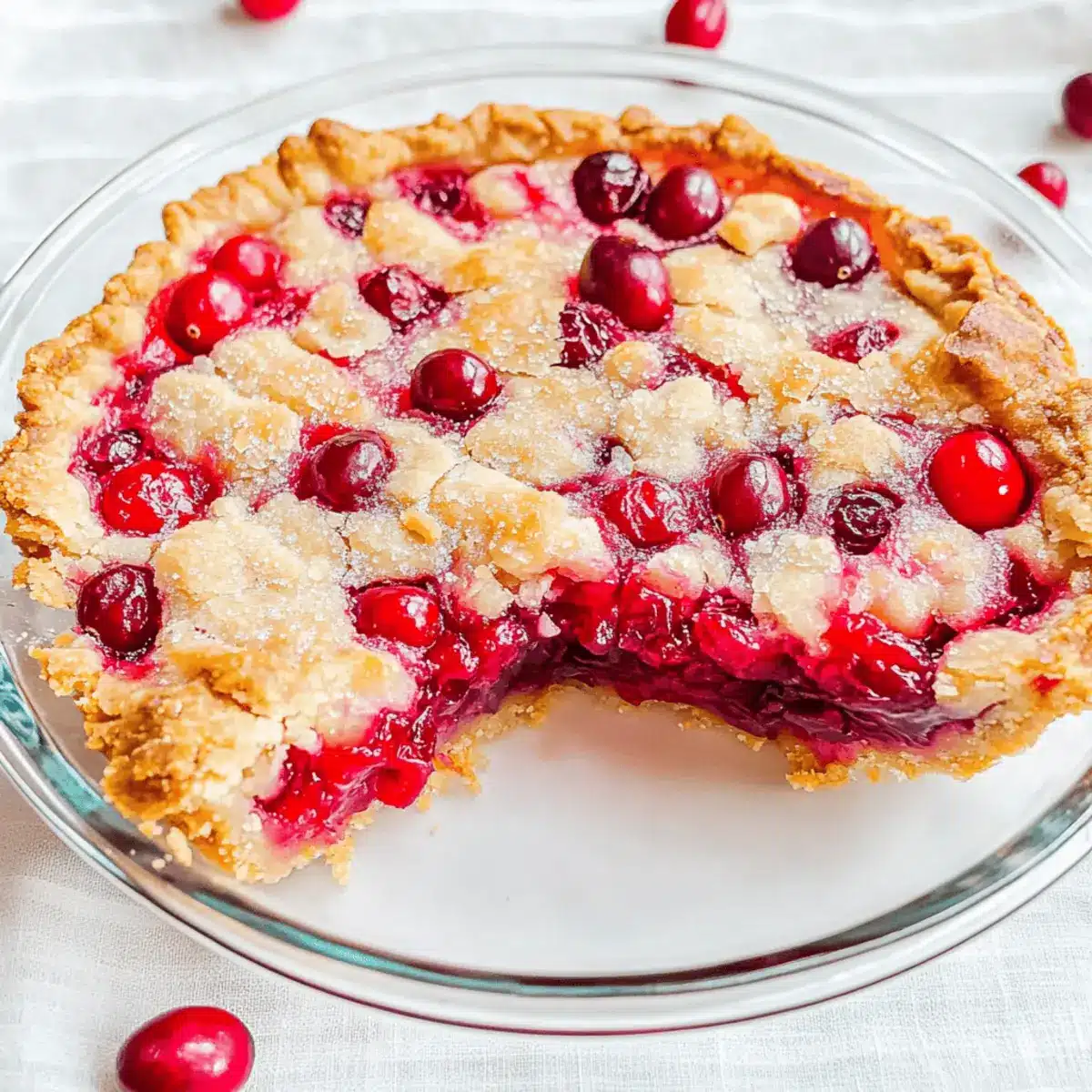 Delicious Crustless Cranberry Pie – A Cozy Holiday Treat