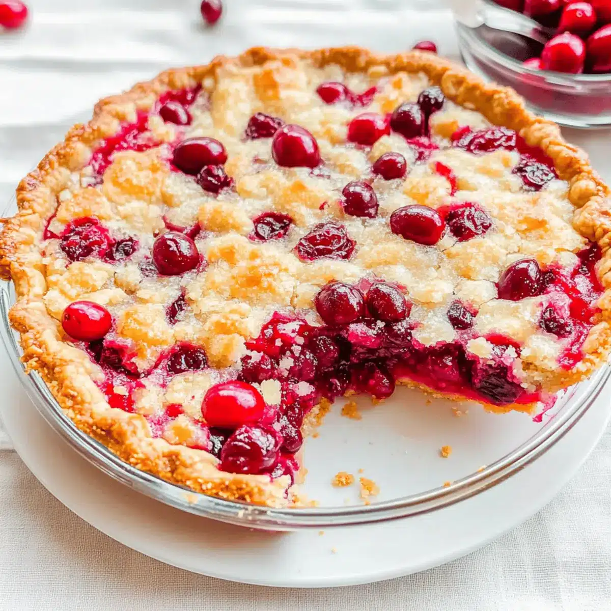 Delicious Crustless Cranberry Pie – A Cozy Holiday Treat