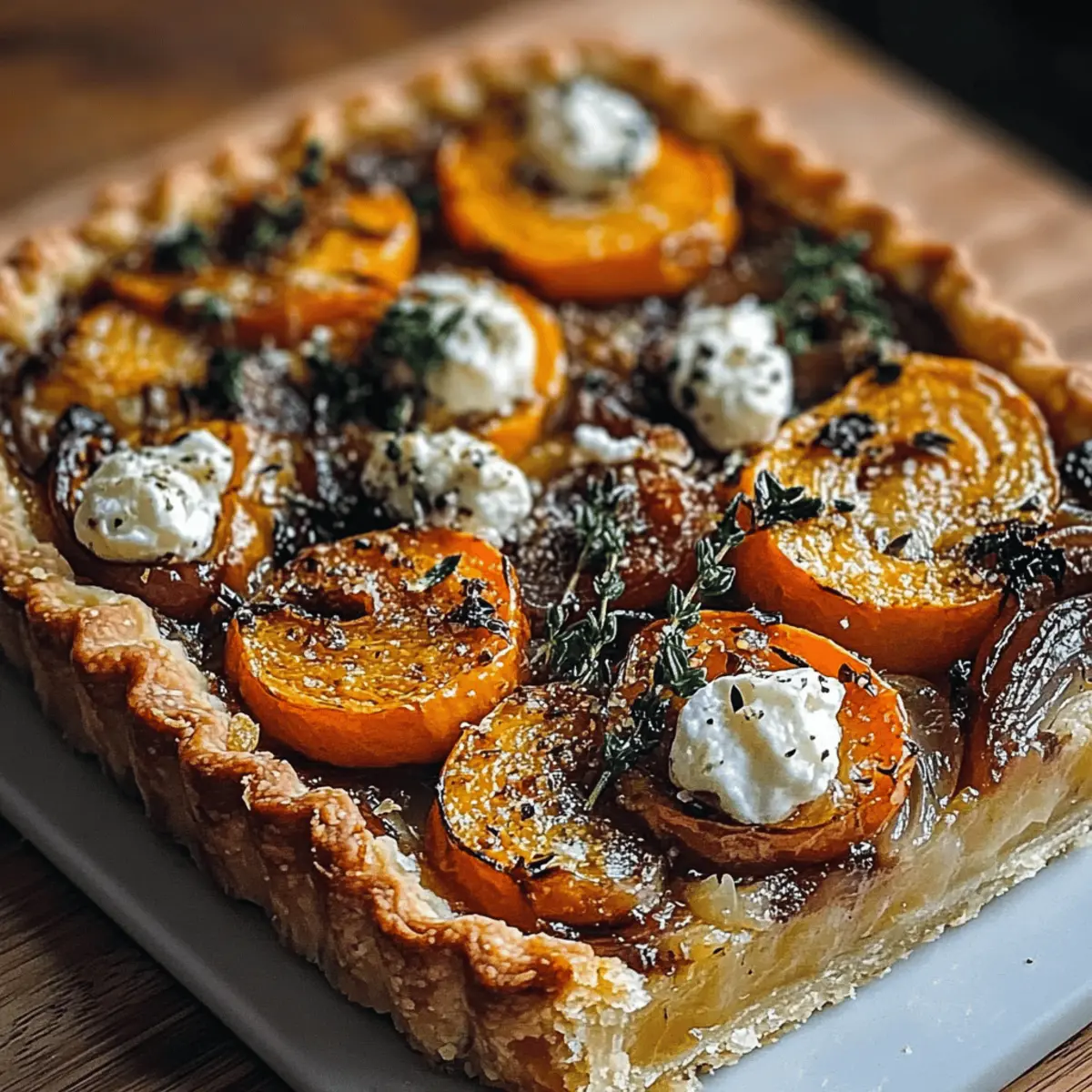 Irresistible Caramelized Onion Butternut Squash Tart: Comforting Delight