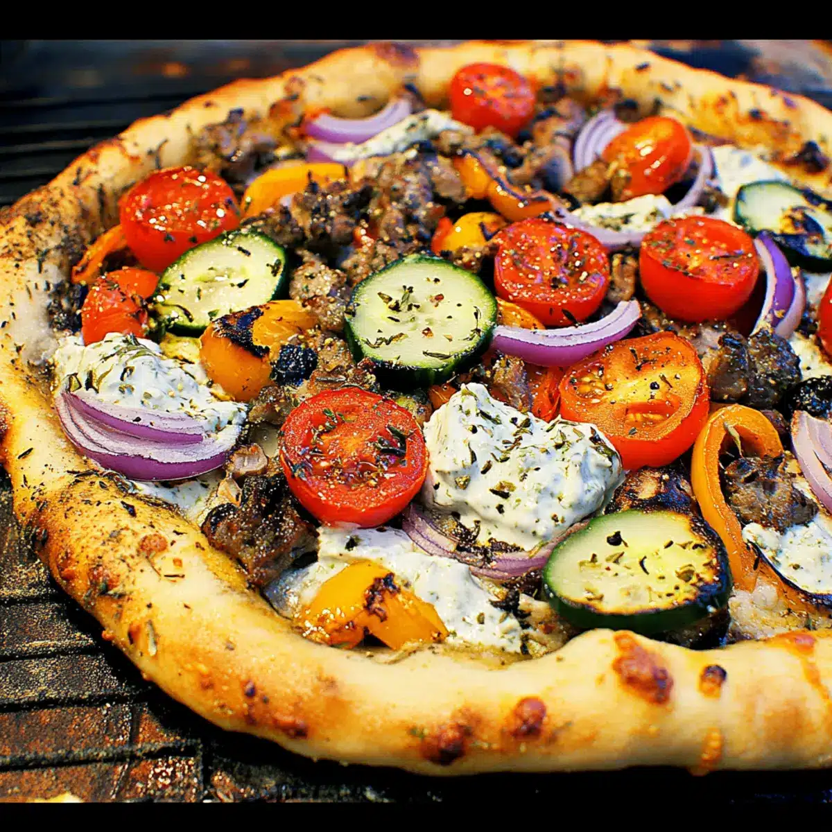 Irresistible Pizza with a Tzatziki Drizzle: A Delicious Twist