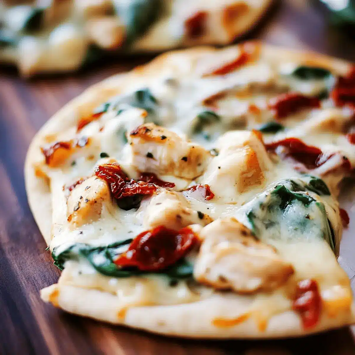 Irresistible Tuscan Garlic Chicken Pita Pizzas for Dinner