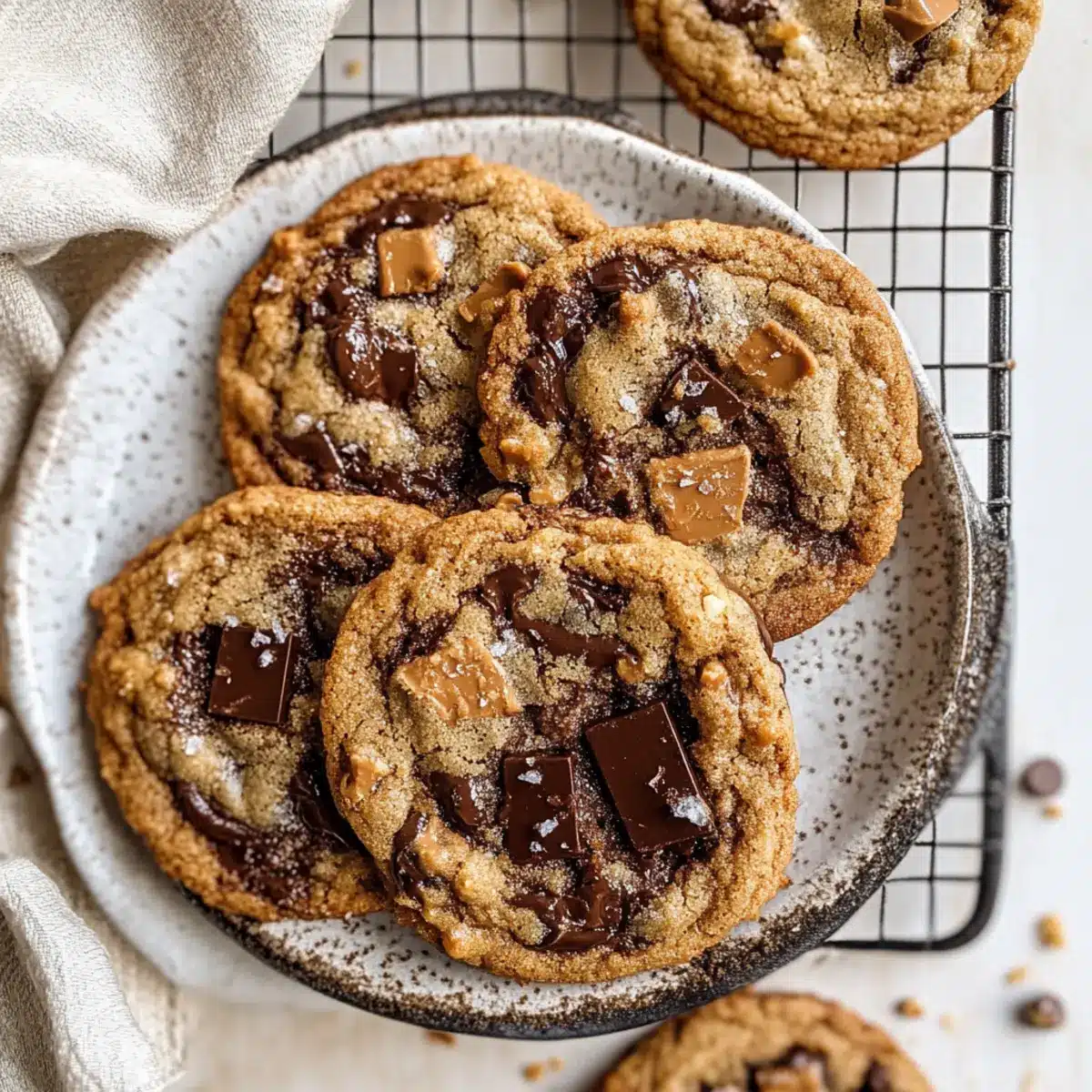 Irresistible Browned Butter Toffee Chocolate Chip Cookies