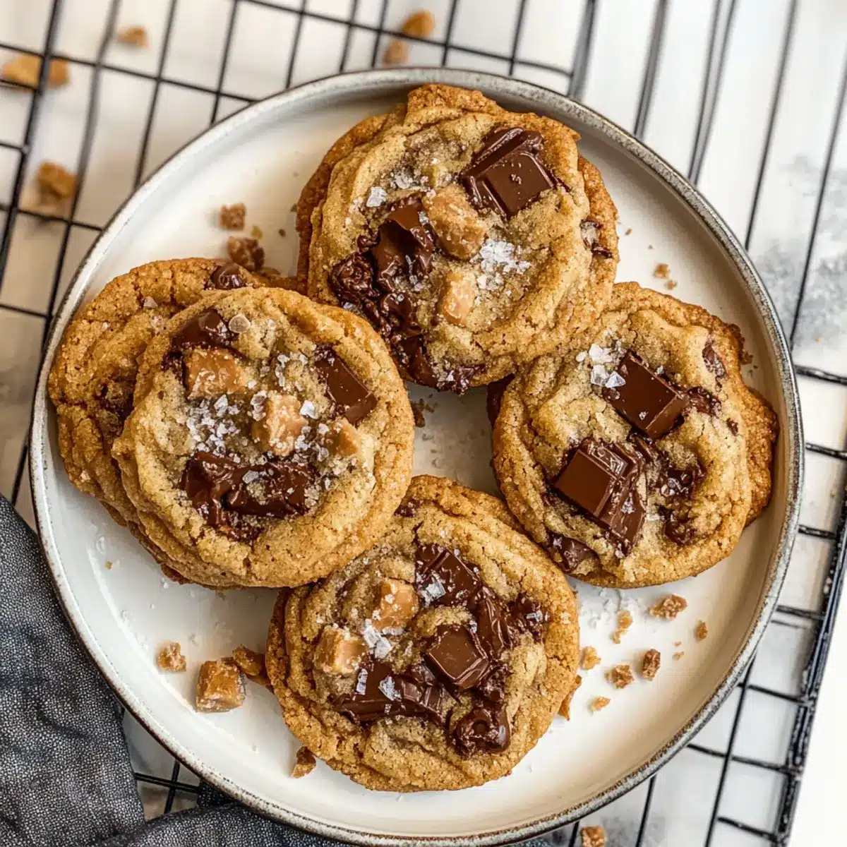 Irresistible Browned Butter Toffee Chocolate Chip Cookies