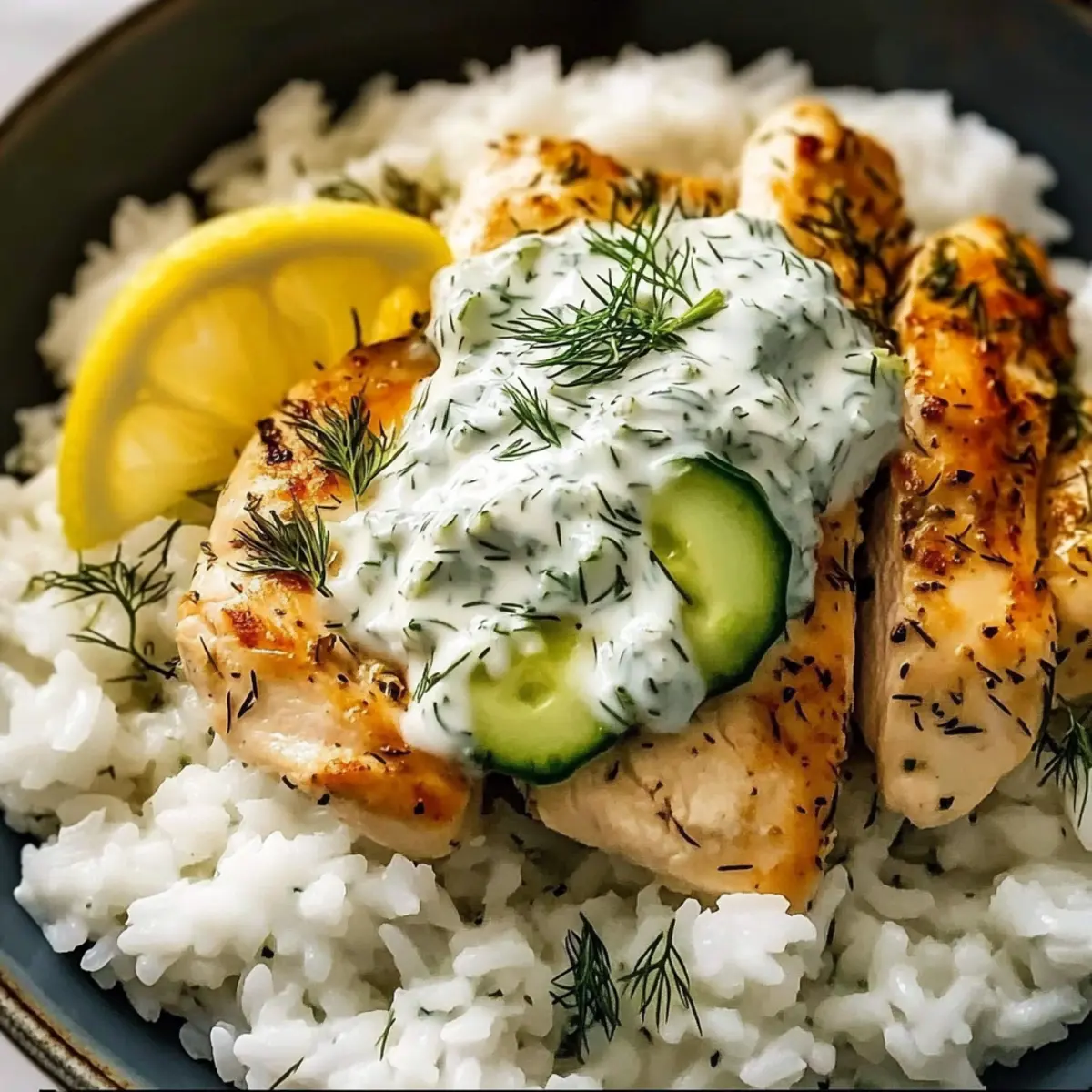 Irresistible Dump-and-Bake Chicken Tzatziki Rice for Comfort
